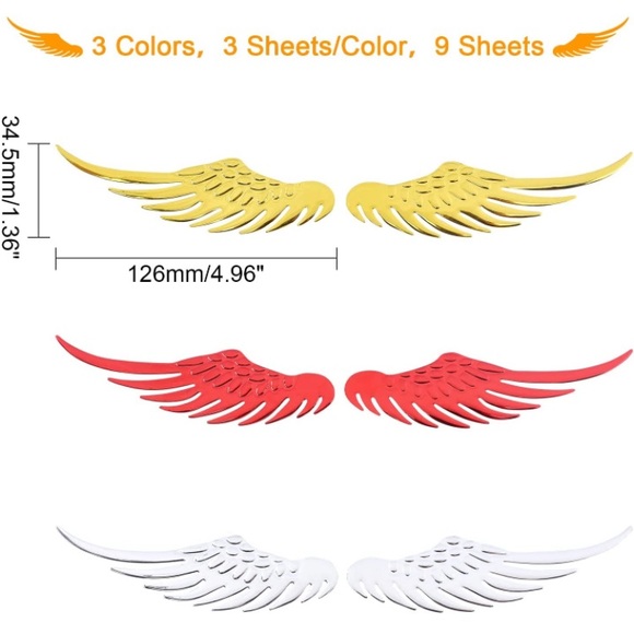Accessories | Reflective Angel Wings Car Decals Decor Accessory | Poshmark